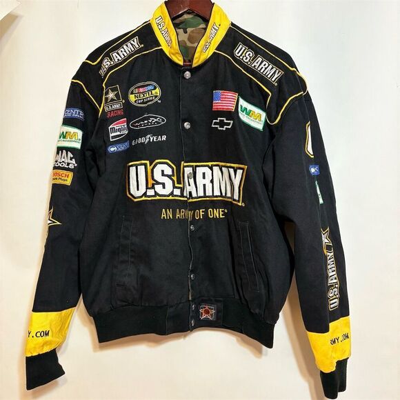 JH Design | Jackets & Coats | Vintagejh Design Us Army Nascar Racing ...